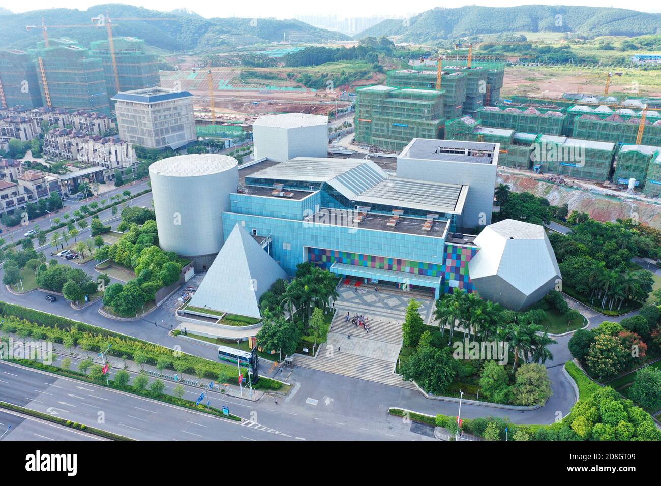 Aerial view of the Guangxi Culture & Art Center, which is located in ...