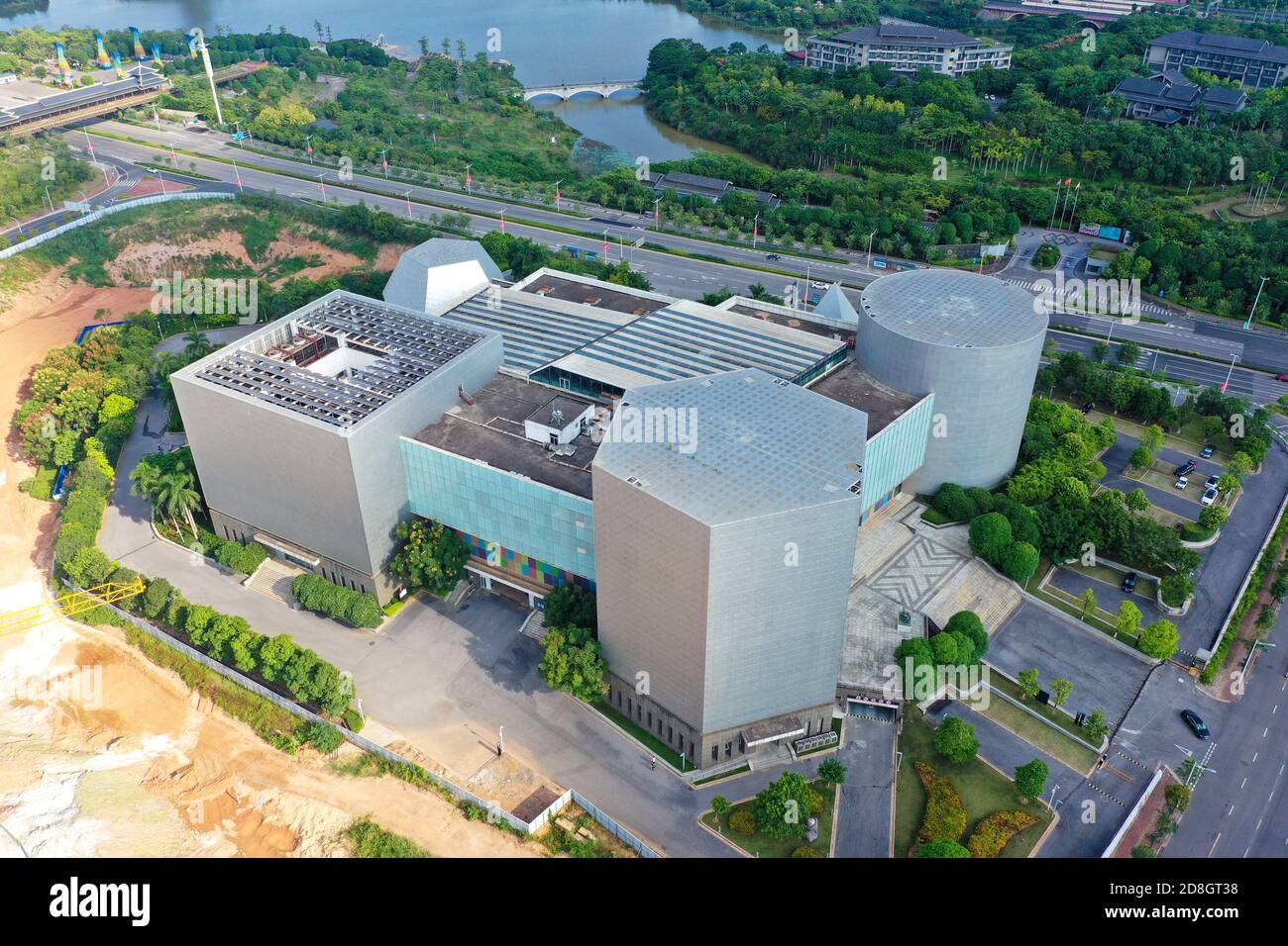 Aerial view of the Guangxi Culture & Art Center, which is located in ...
