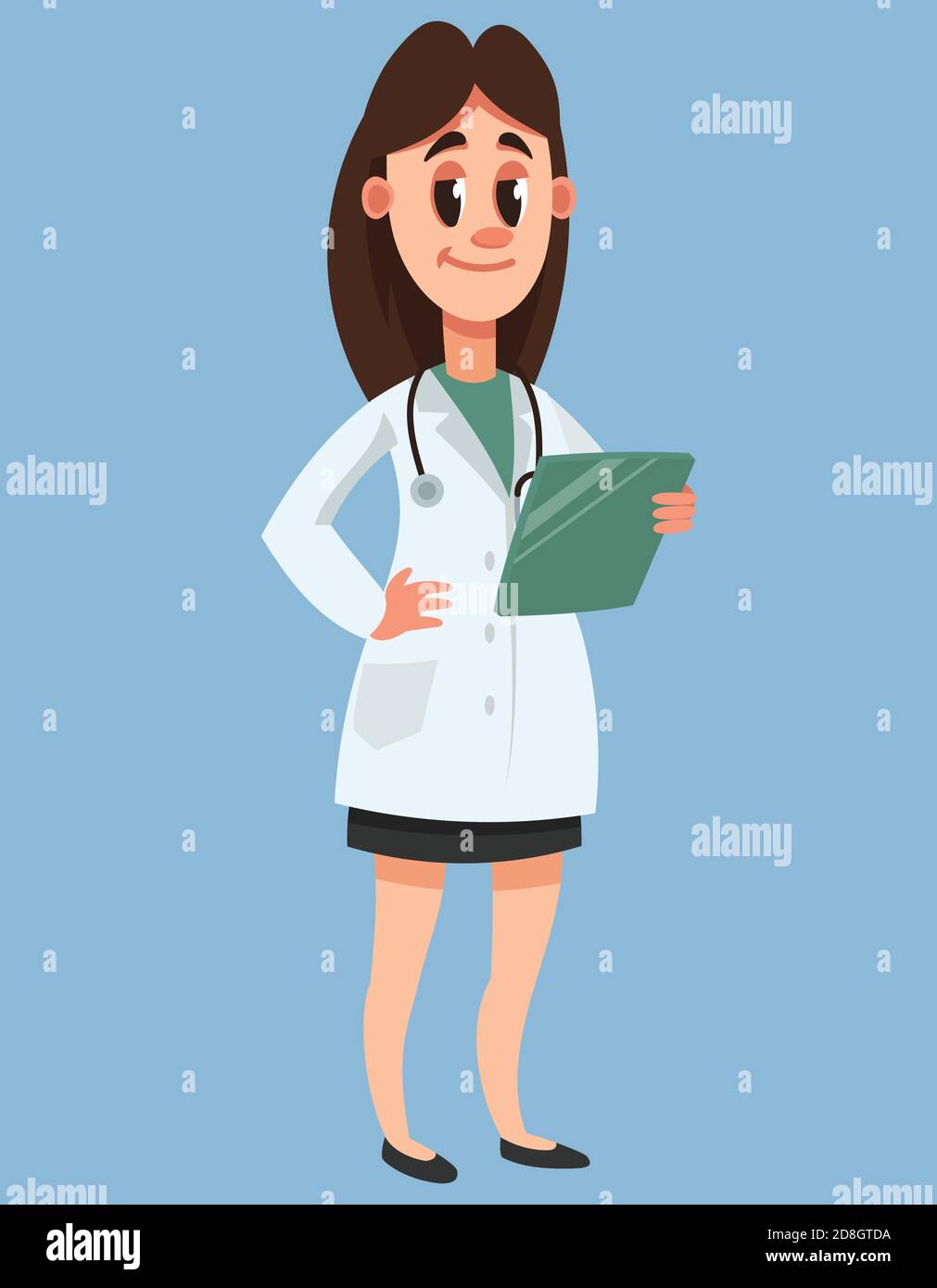 Doctor cartoon character holding clip hi-res stock photography and ...