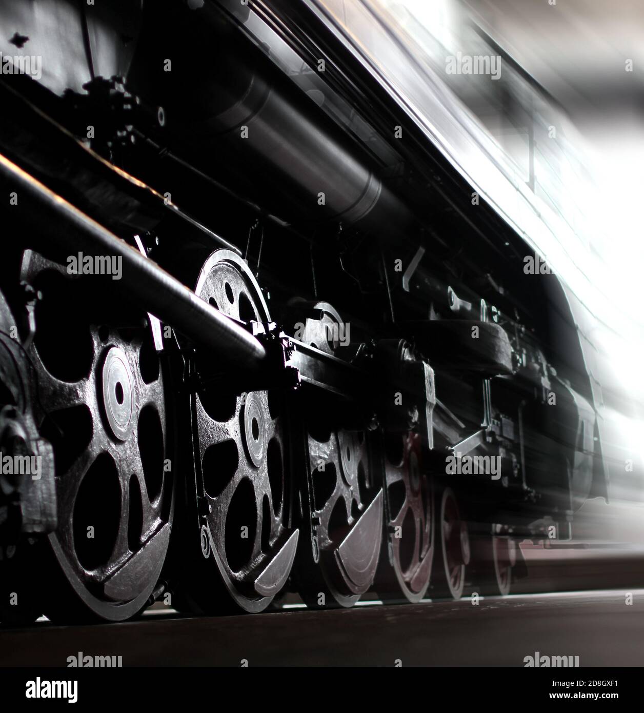 Wheels of an old steam locomotive hi-res stock photography and images ...