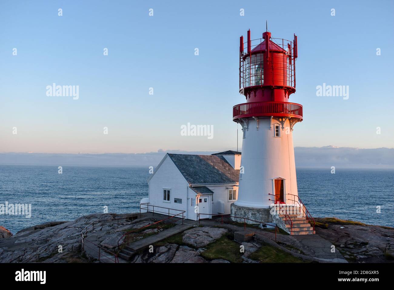 Light house Lindesnes - a coastal lighthouse at the southernmost tip of ...