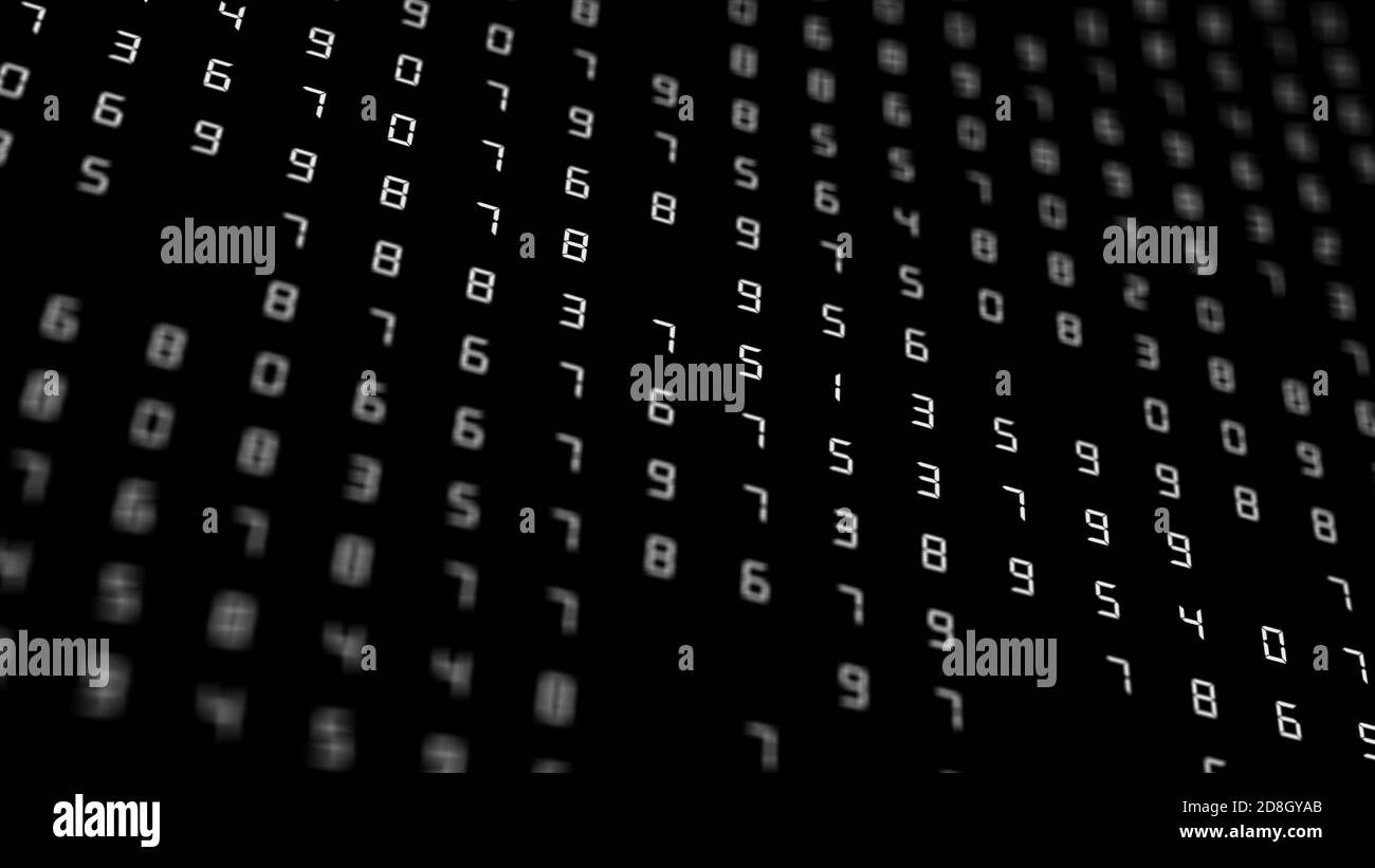 Abstract digital numbers background Stock Photo - Alamy