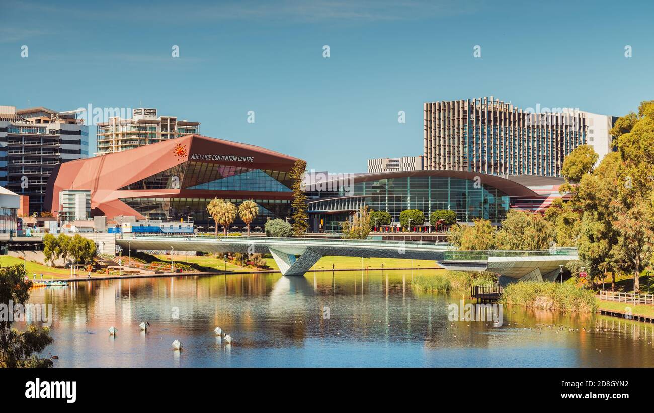 Adelaide, South Australia - February 23, 2020: Adelaide city skyline ...