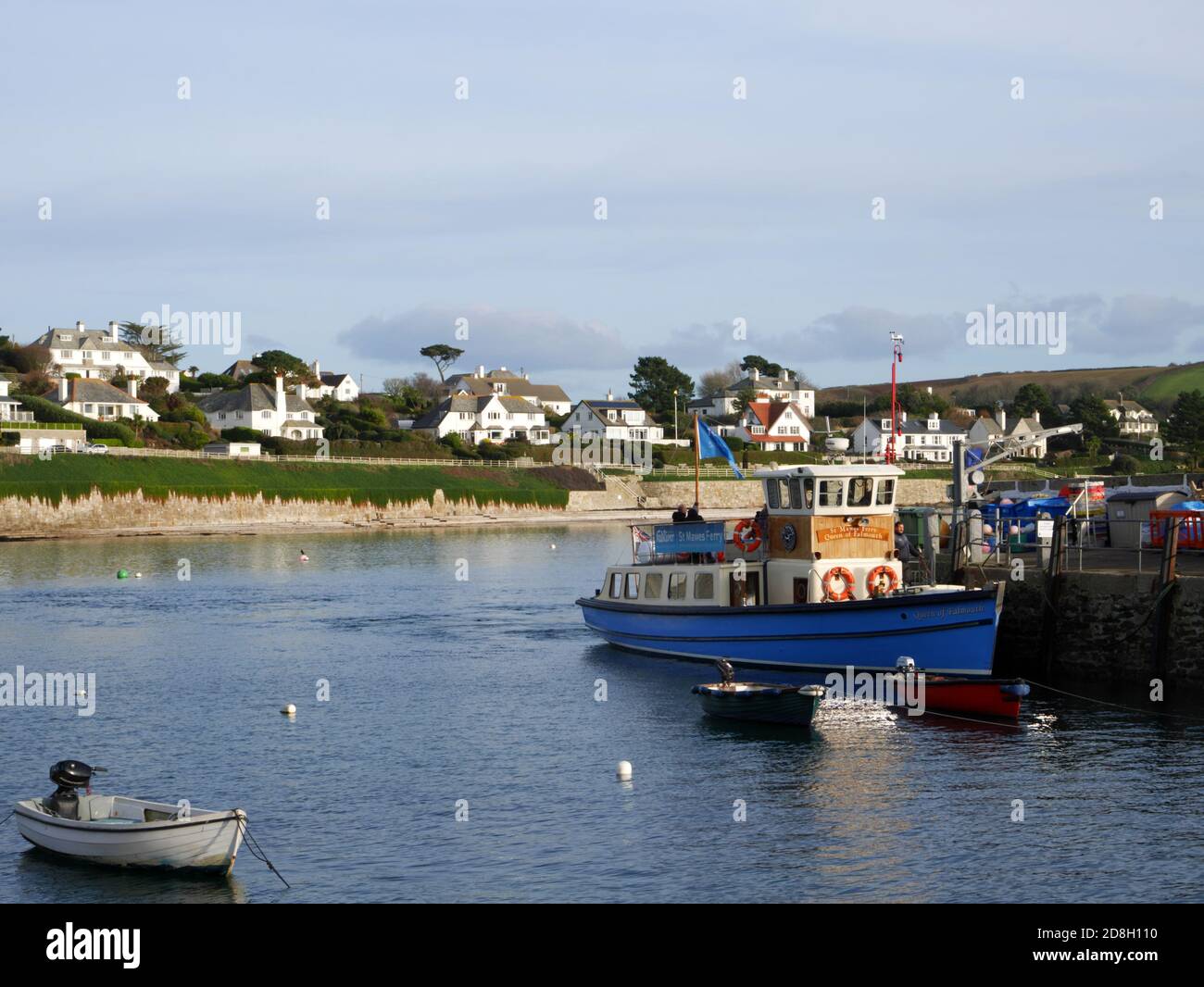 The St Mawes to Falmouth ferry at St Mawes, Cornwall Stock Photo - Alamy