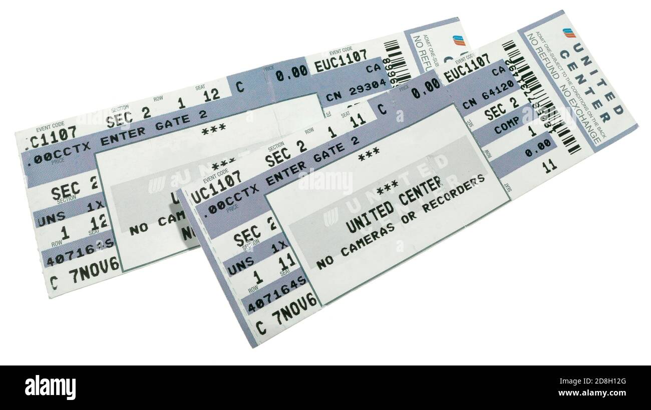 Concert ticket white background hi-res stock photography and images - Alamy