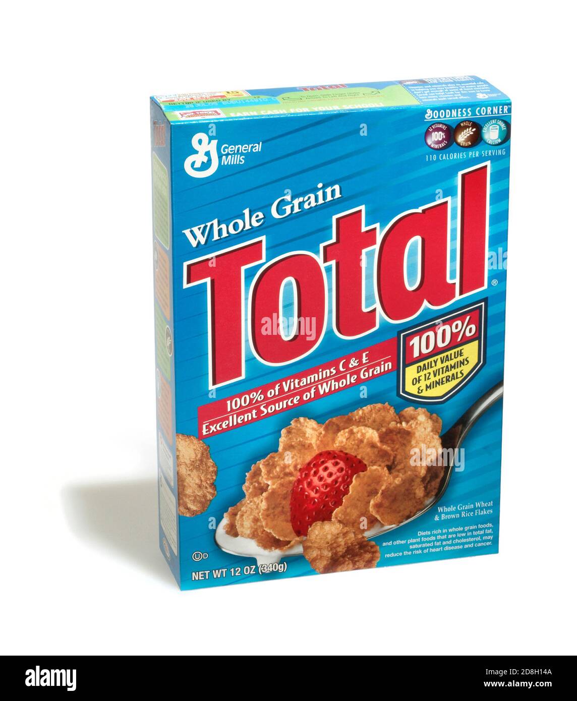 Box of Total cereal photographed on a white background Stock Photo - Alamy