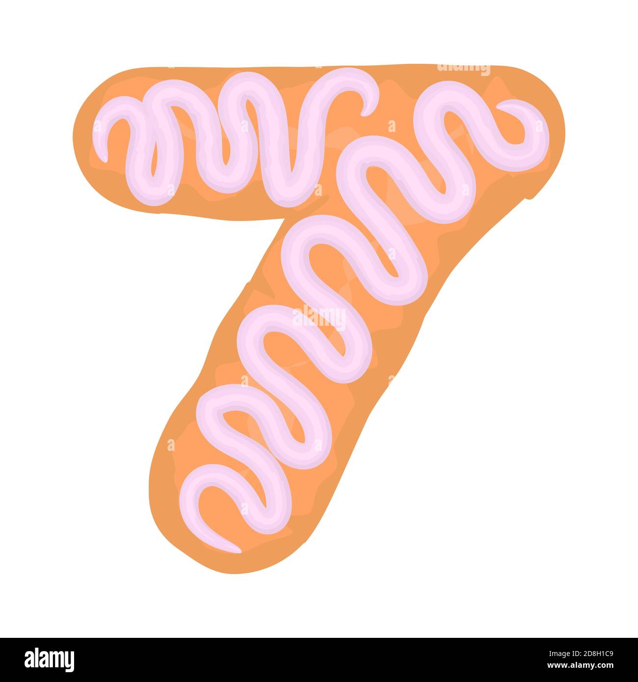 cartoon number symbol christmas holiday ginger cookies with white pink ...