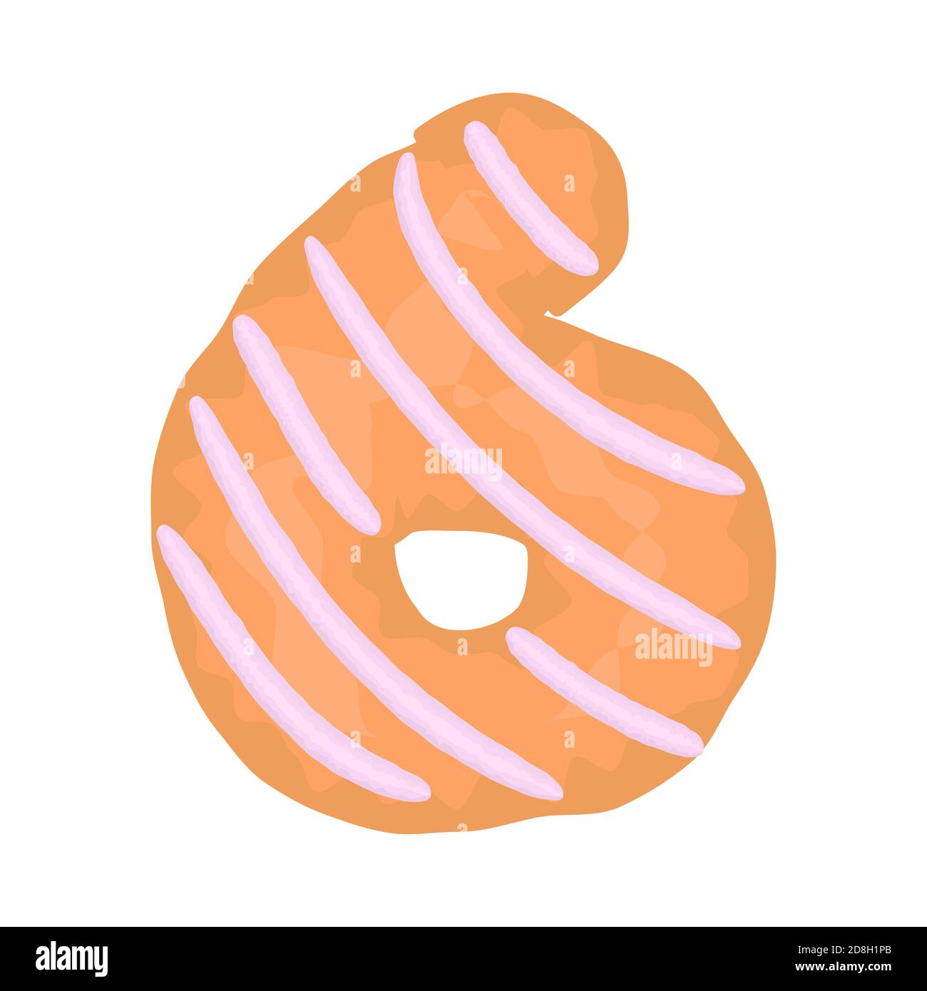 cartoon number symbol christmas holiday ginger cookies with white pink ...