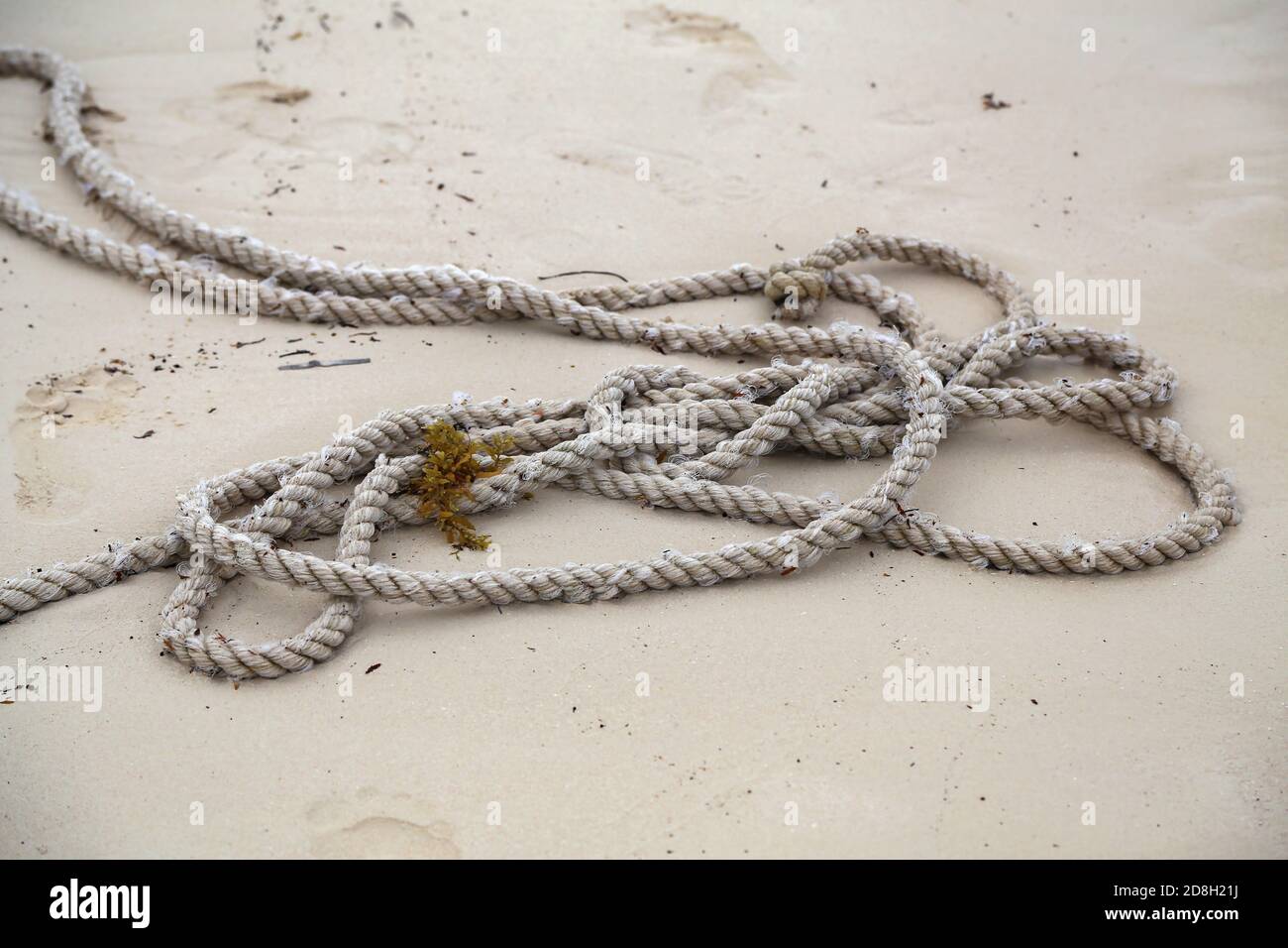 Rope sandy beach knot hi-res stock photography and images - Alamy