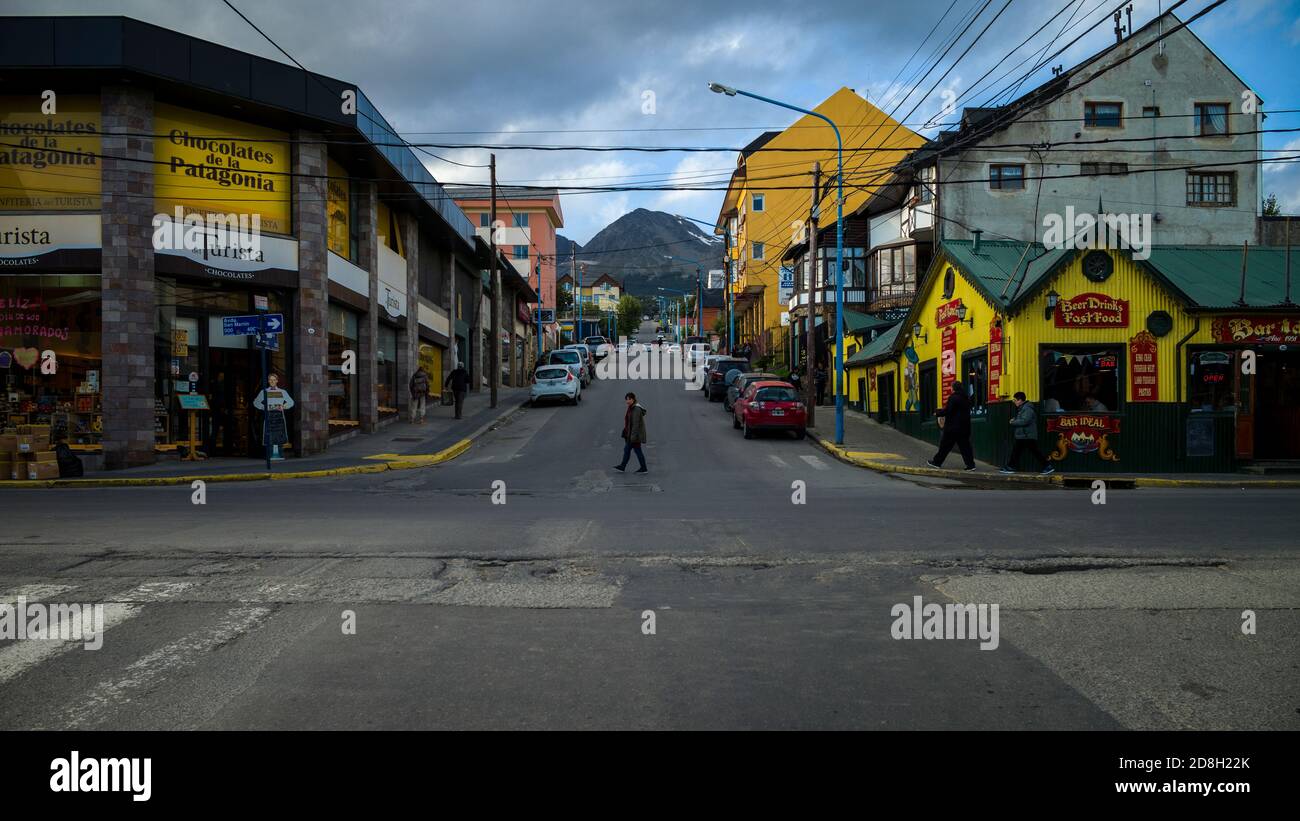 --FILE--The street view of the southernmost city in the world, known as ...