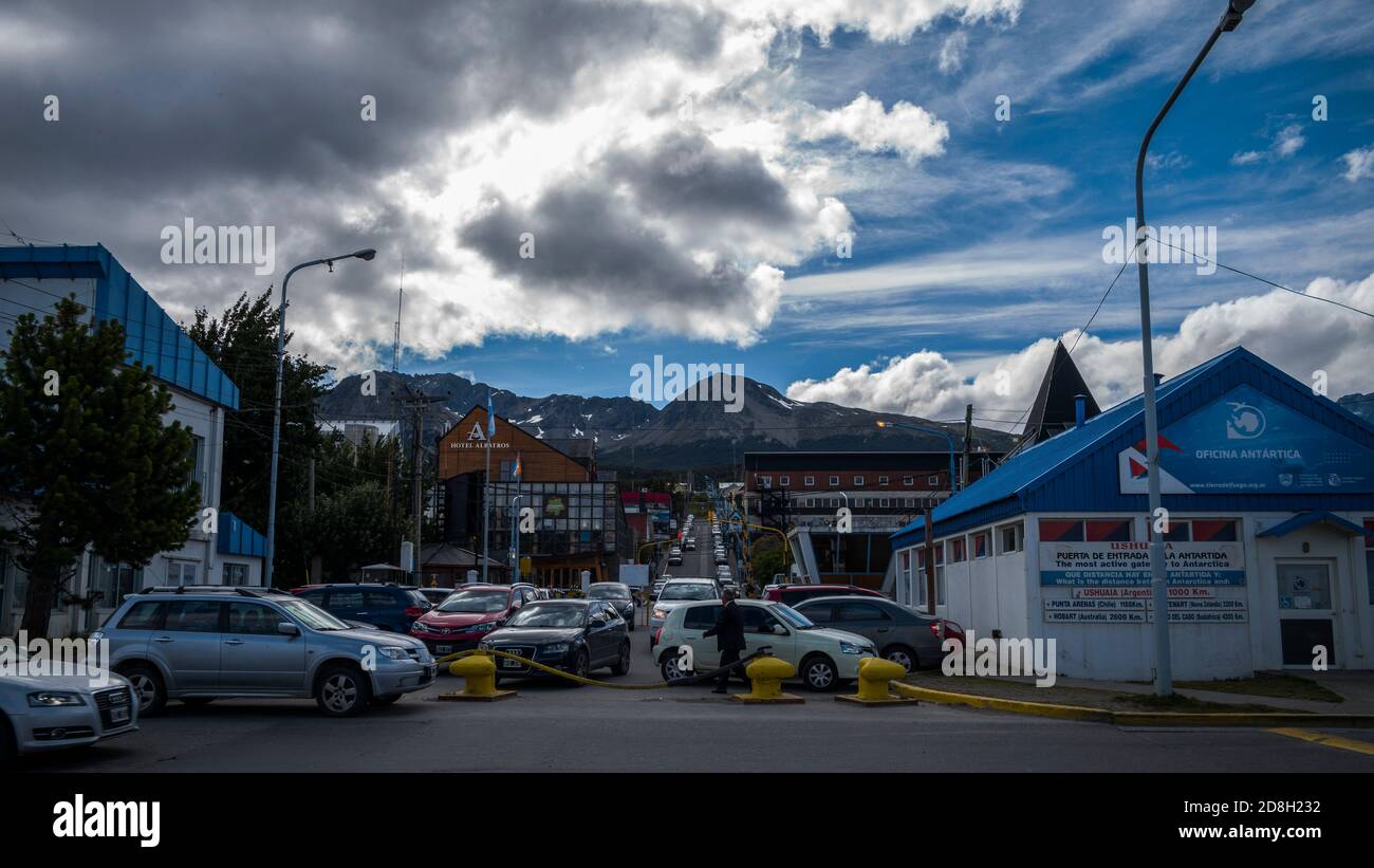 --FILE--The street view of the southernmost city in the world, known as ...