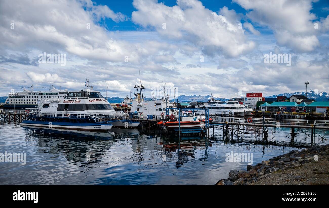 --FILE--The street view of the southernmost city in the world, known as ...