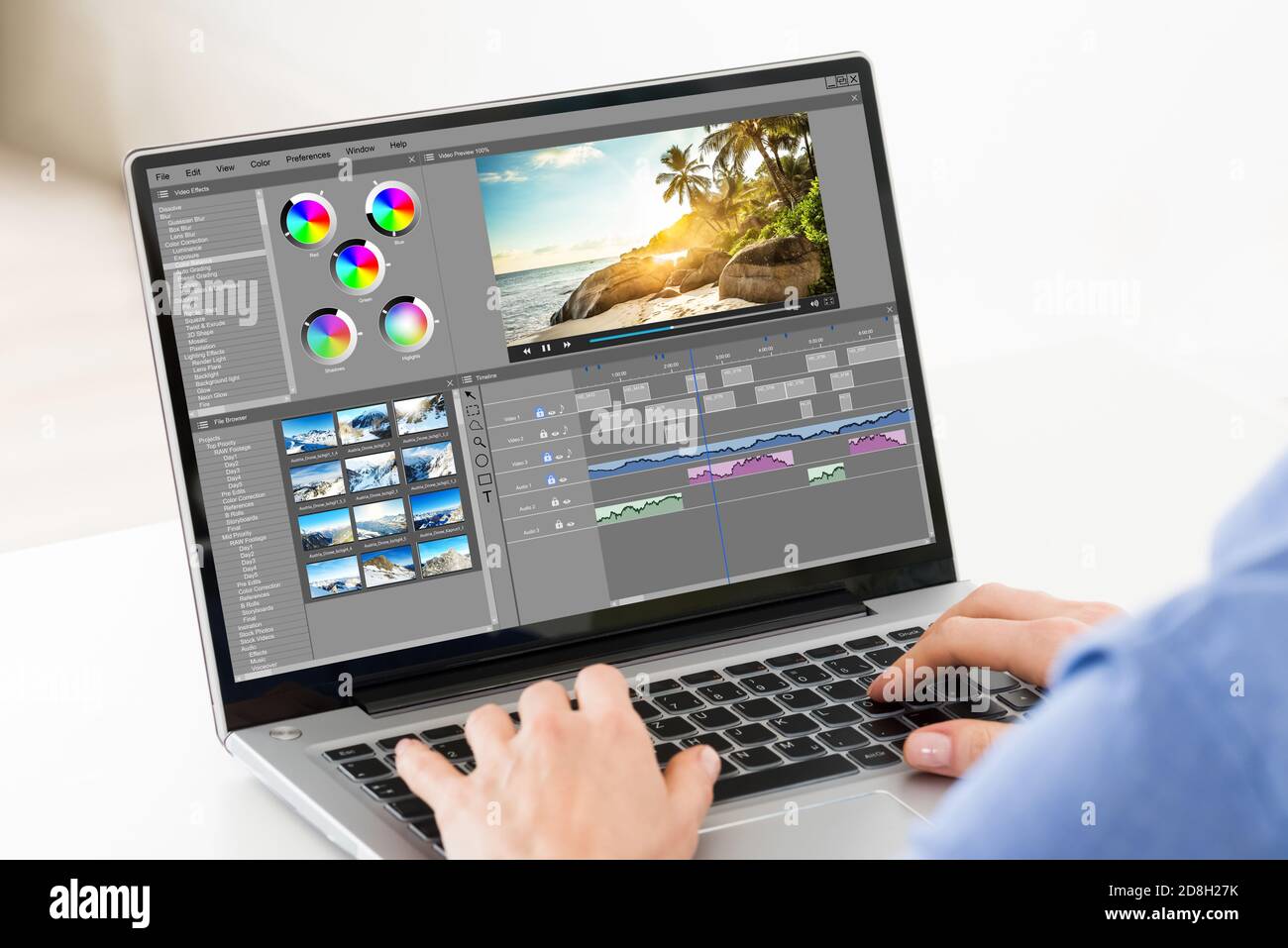 Woman working computer video editing hi-res stock photography and ...