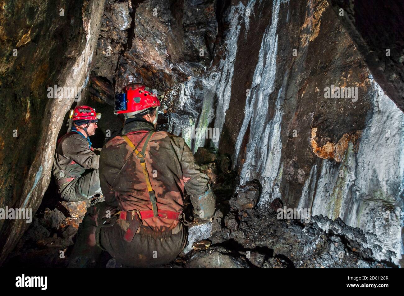 Large 'cartgate' passage created by removal of the mineral vein, with ...