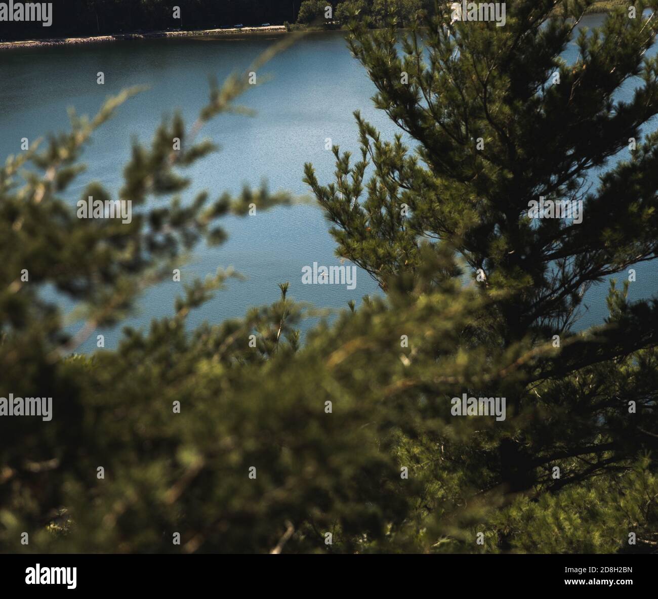 Kayaking from Above Stock Photo - Alamy