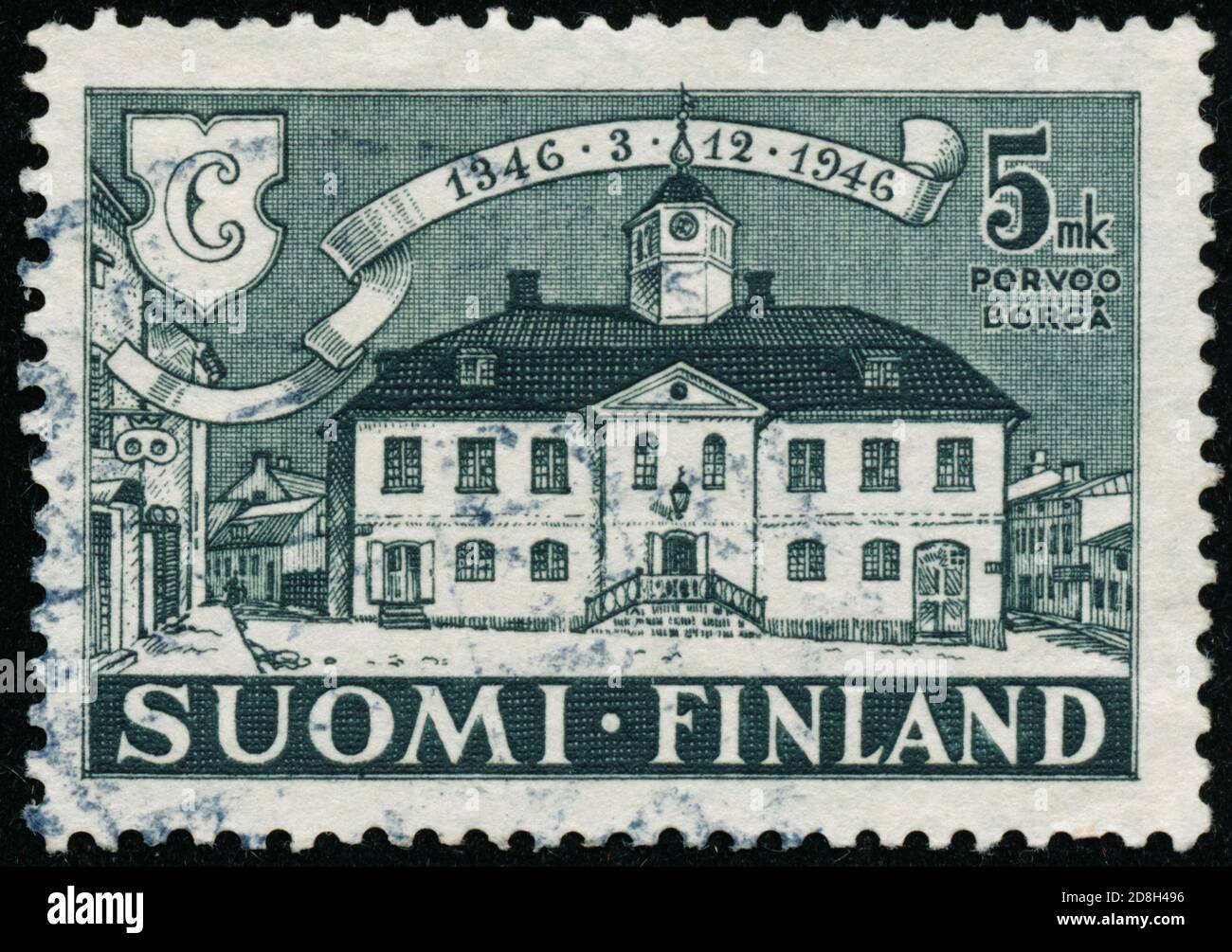 POLTAVA, UKRAINE - October 30, 2020. Vintage stamp printed in Finland ...