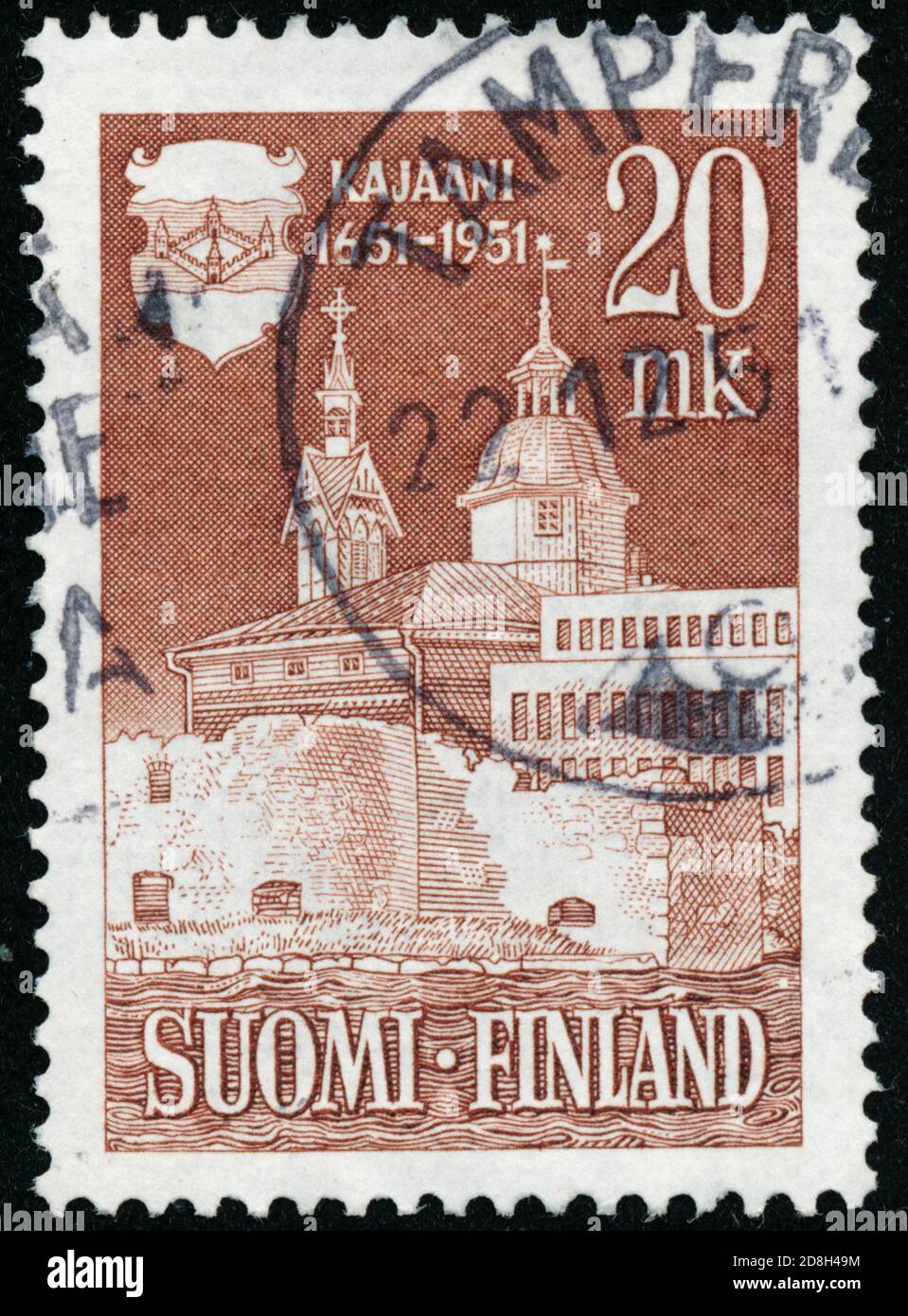 POLTAVA, UKRAINE - October 30, 2020. Vintage stamp printed in Finland ...