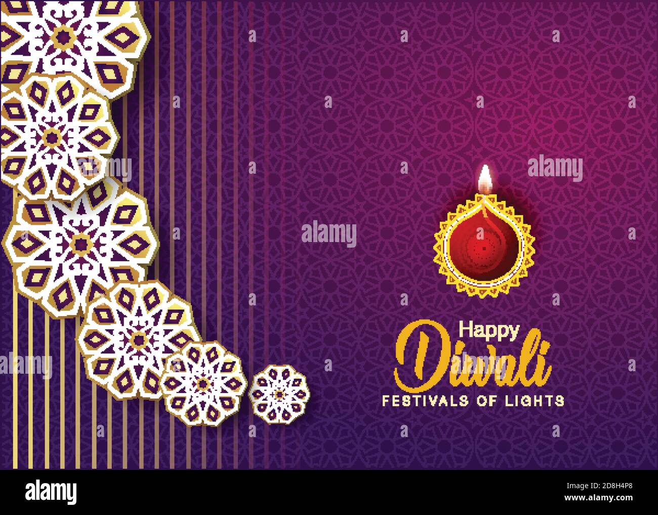 Happy Diwali celebration background. front view of banner design ...