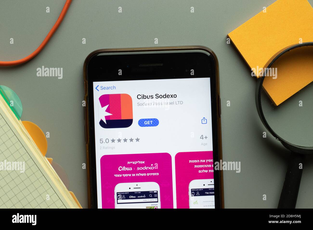 New York, USA - 26 October 2020: Cibus Sodexo mobile app logo on phone ...