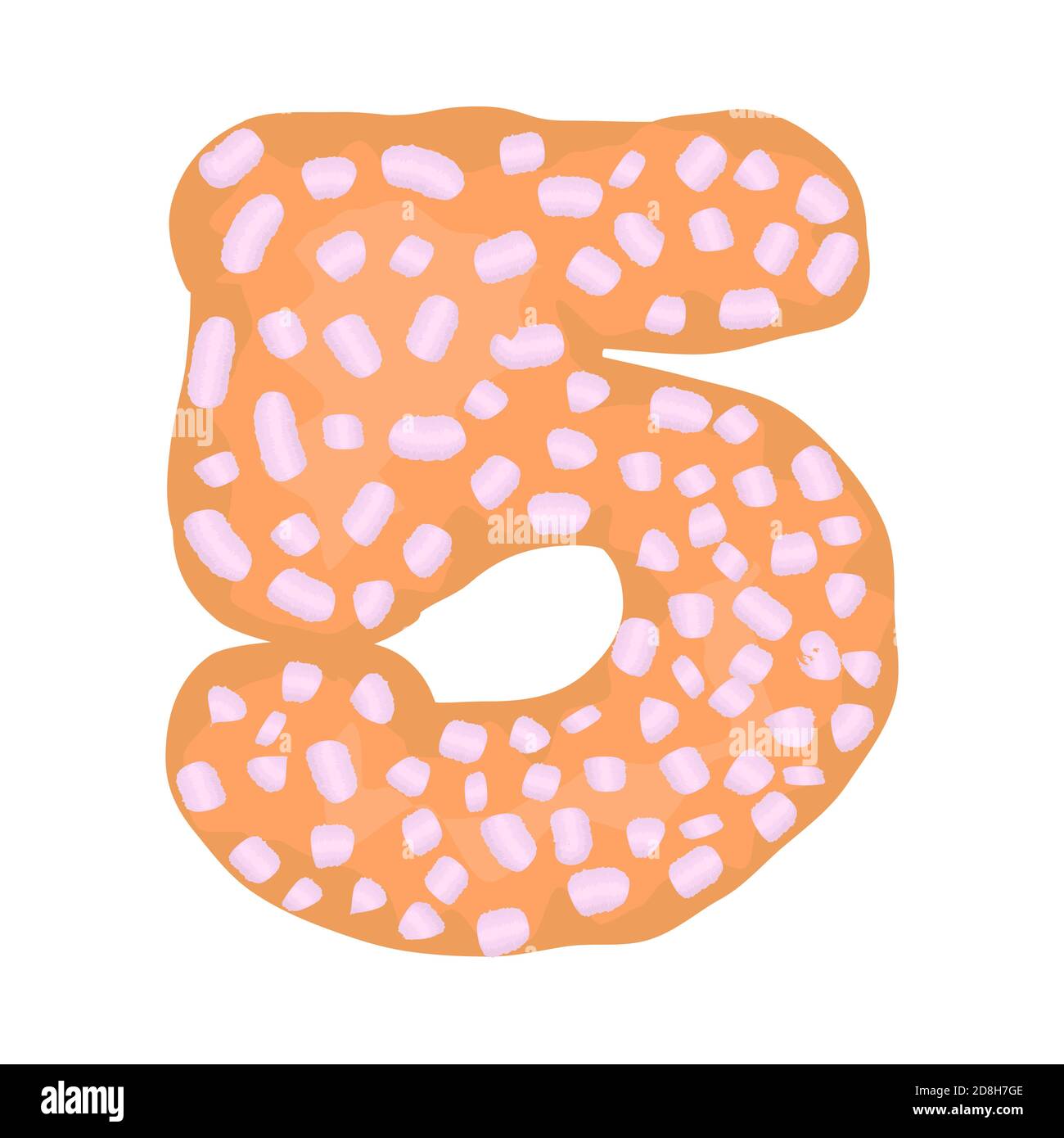 cartoon number symbol christmas holiday ginger cookies with white pink ...