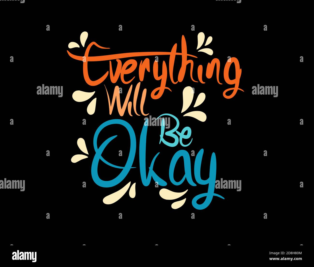 lettering text on black background in vector illustration Stock Vector ...