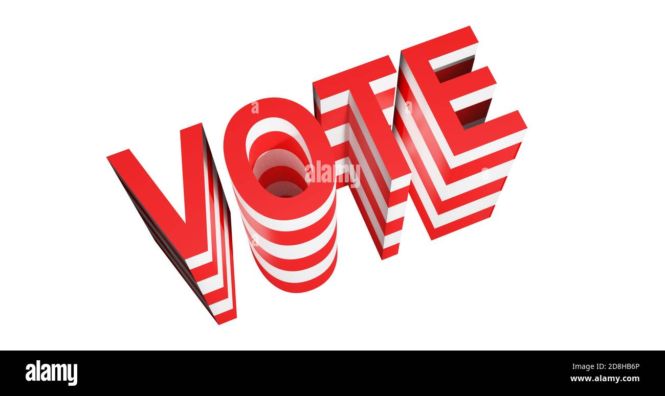 vote elections word vote symbol. 3D illustration Stock Photo - Alamy