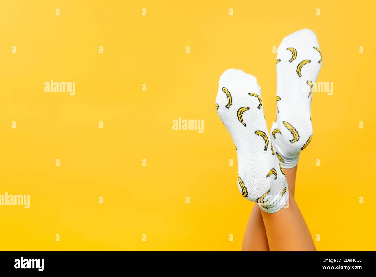 Feet in socks hi-res stock photography and images - Alamy