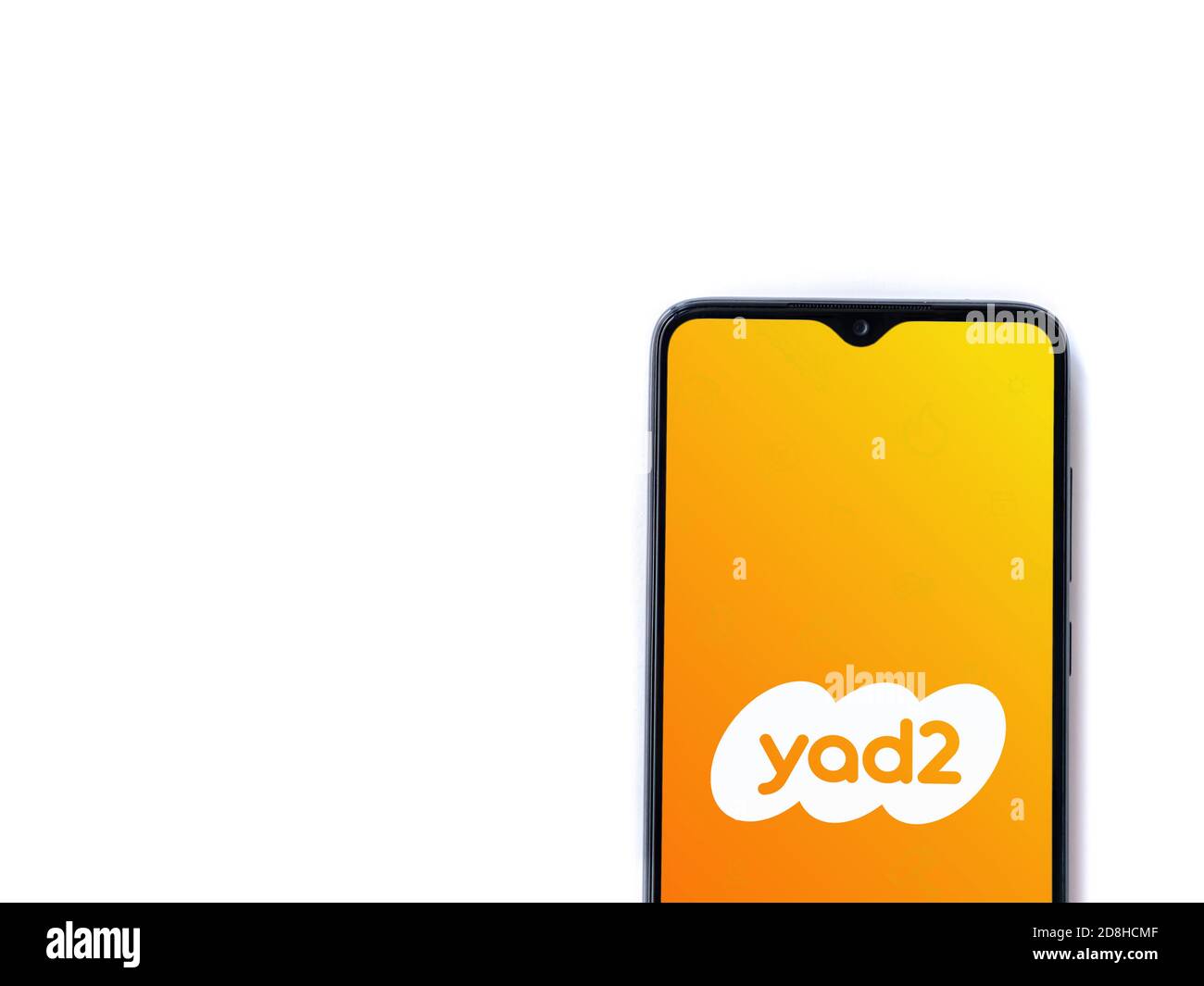 Lod, Israel - July 8, 2020: yad2 app launch screen with logo on the ...