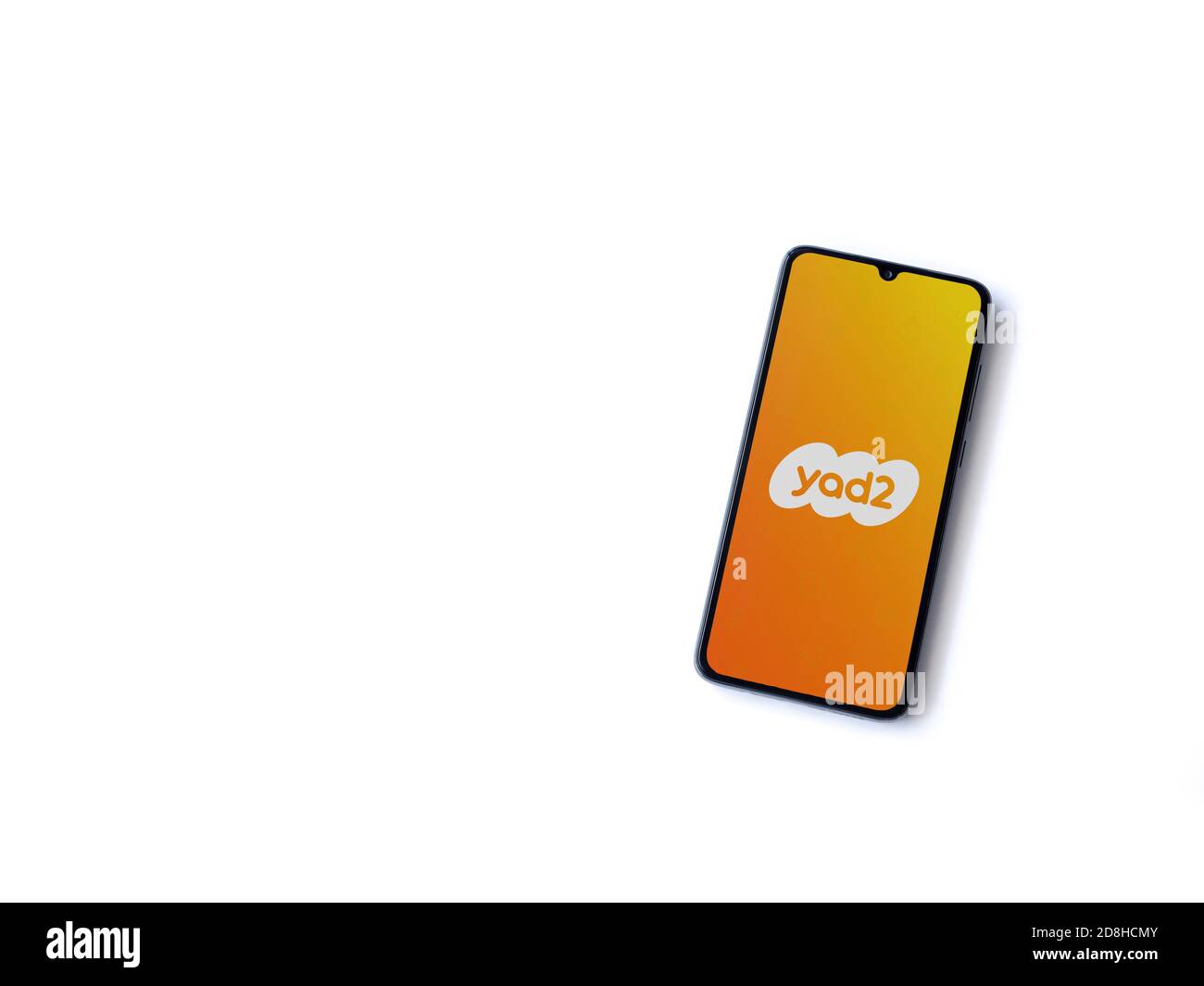 Lod, Israel - July 8, 2020: yad2 app launch screen with logo on the ...