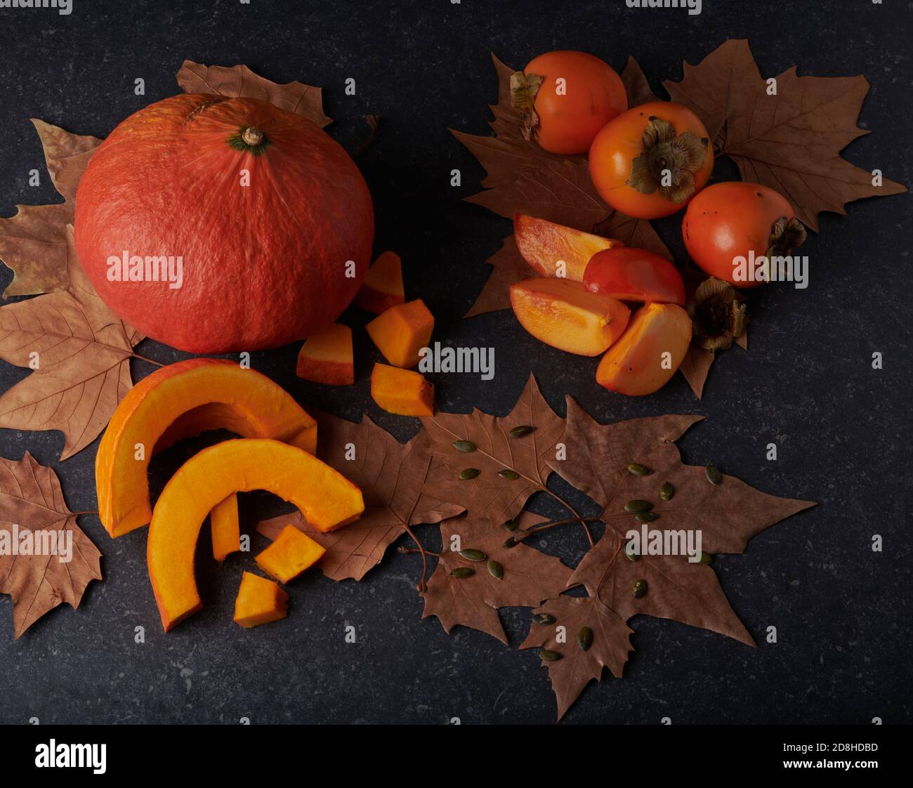 Composition fresh whole sliced vegetables hi-res stock photography and ...