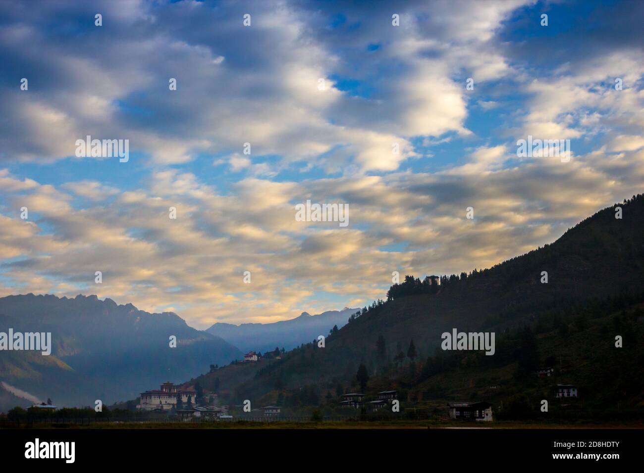 In this undated photo, the capital of Bhutan is surrounded by mountains ...
