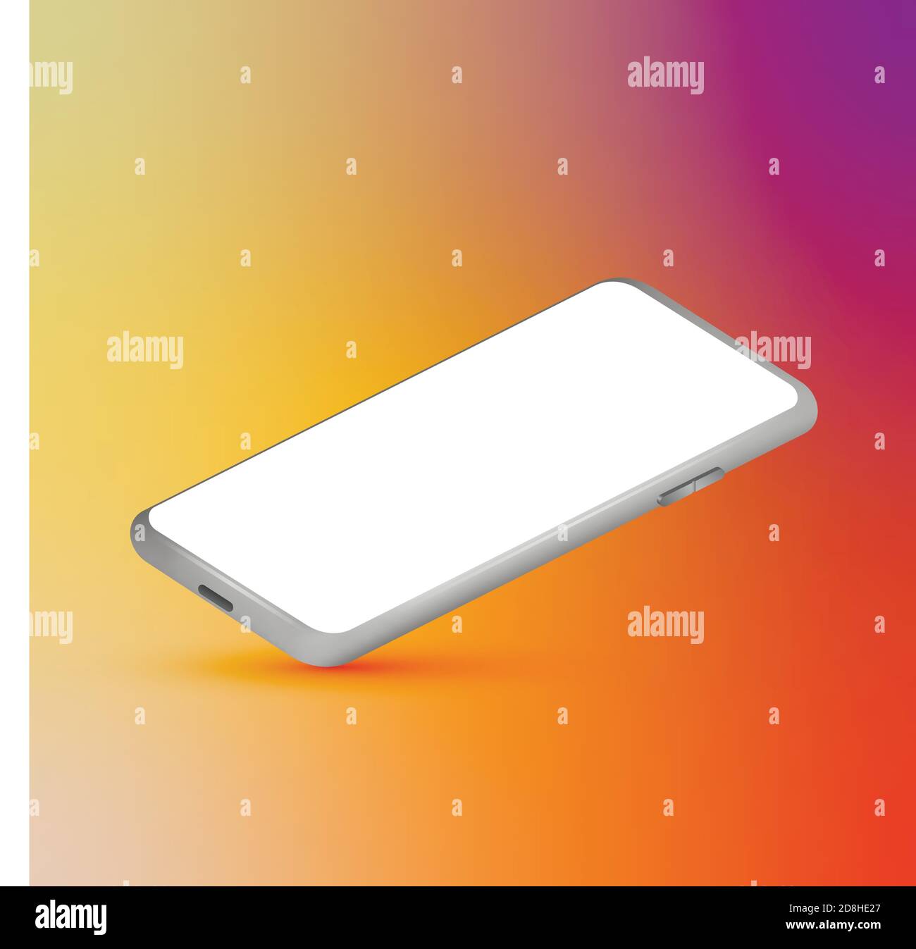 Mobile phone screen mock Stock Vector Images - Alamy
