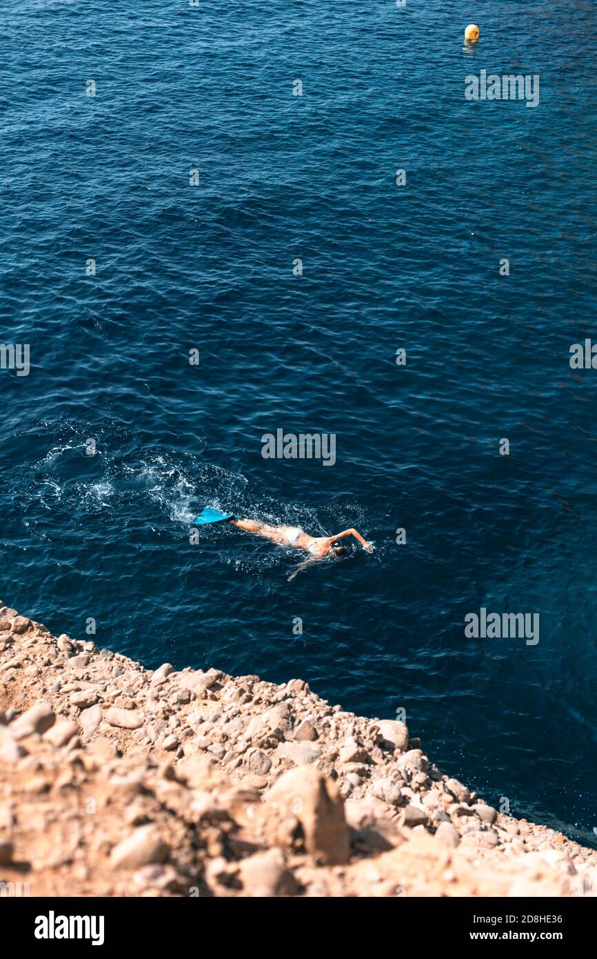 Swim fins hi-res stock photography and images - Alamy
