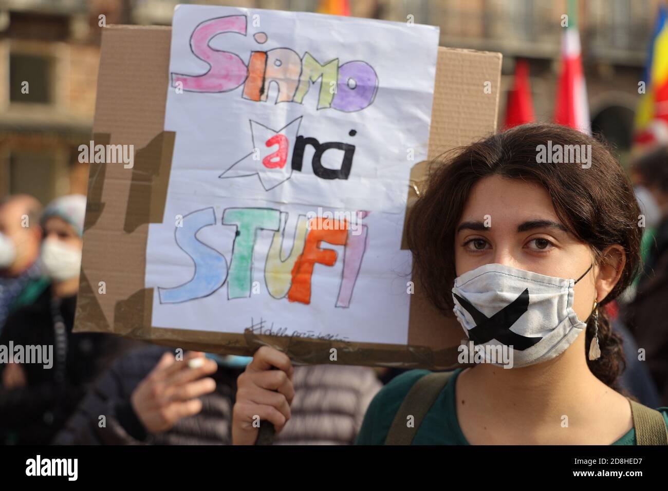Turin, Italy. 30th Oct, 2020. People working in the cultural and ...
