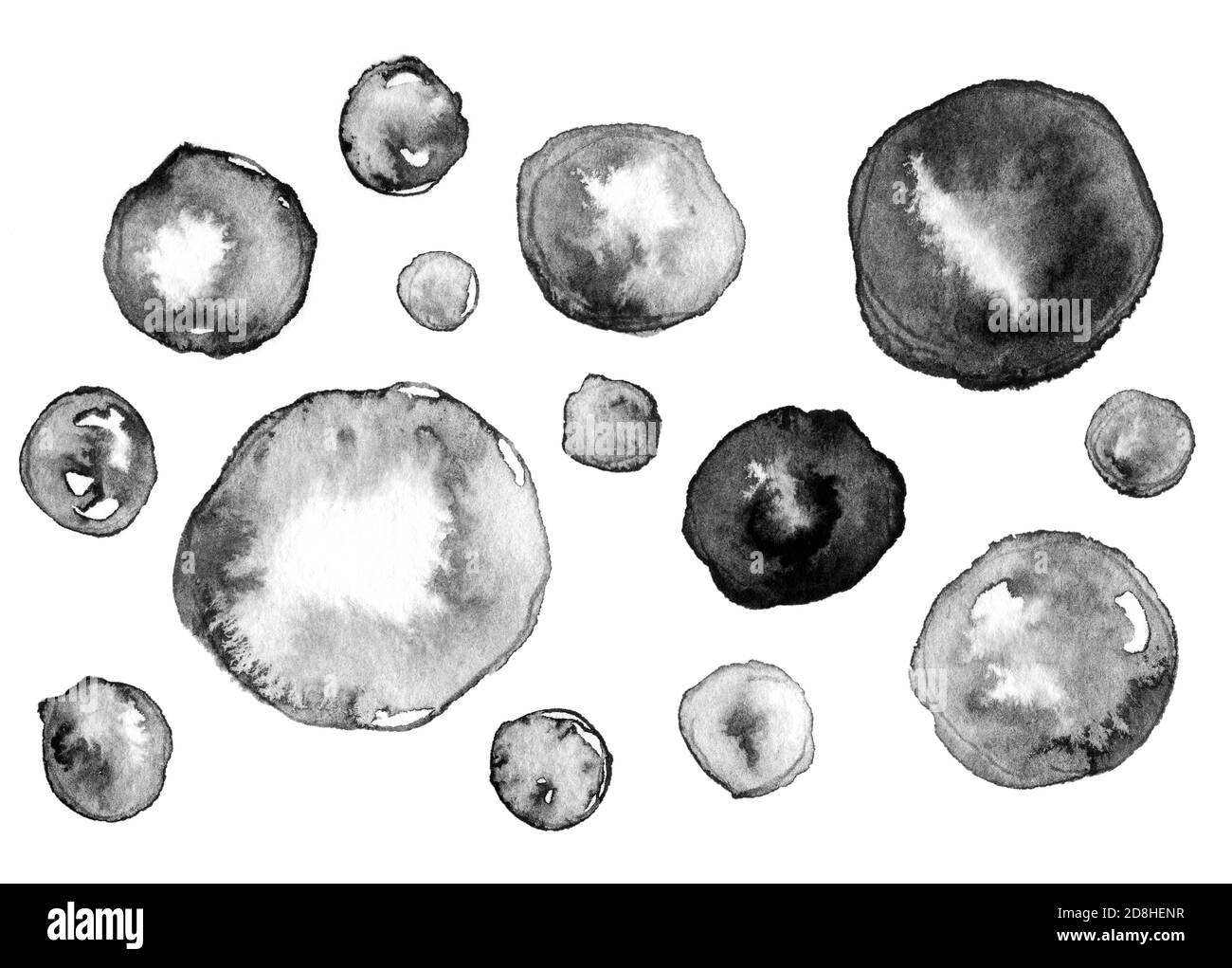 Bubbles ink texture background. Vintage black white illustration bubble ...