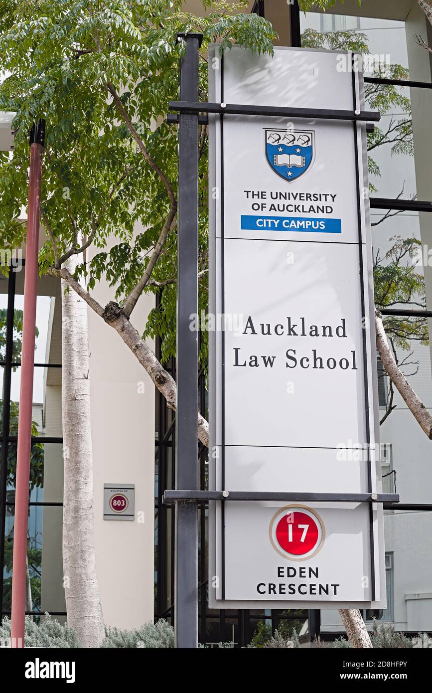 AUCKLAND, NEW ZEALAND - Aug 13, 2019: View of Auckland University Law ...