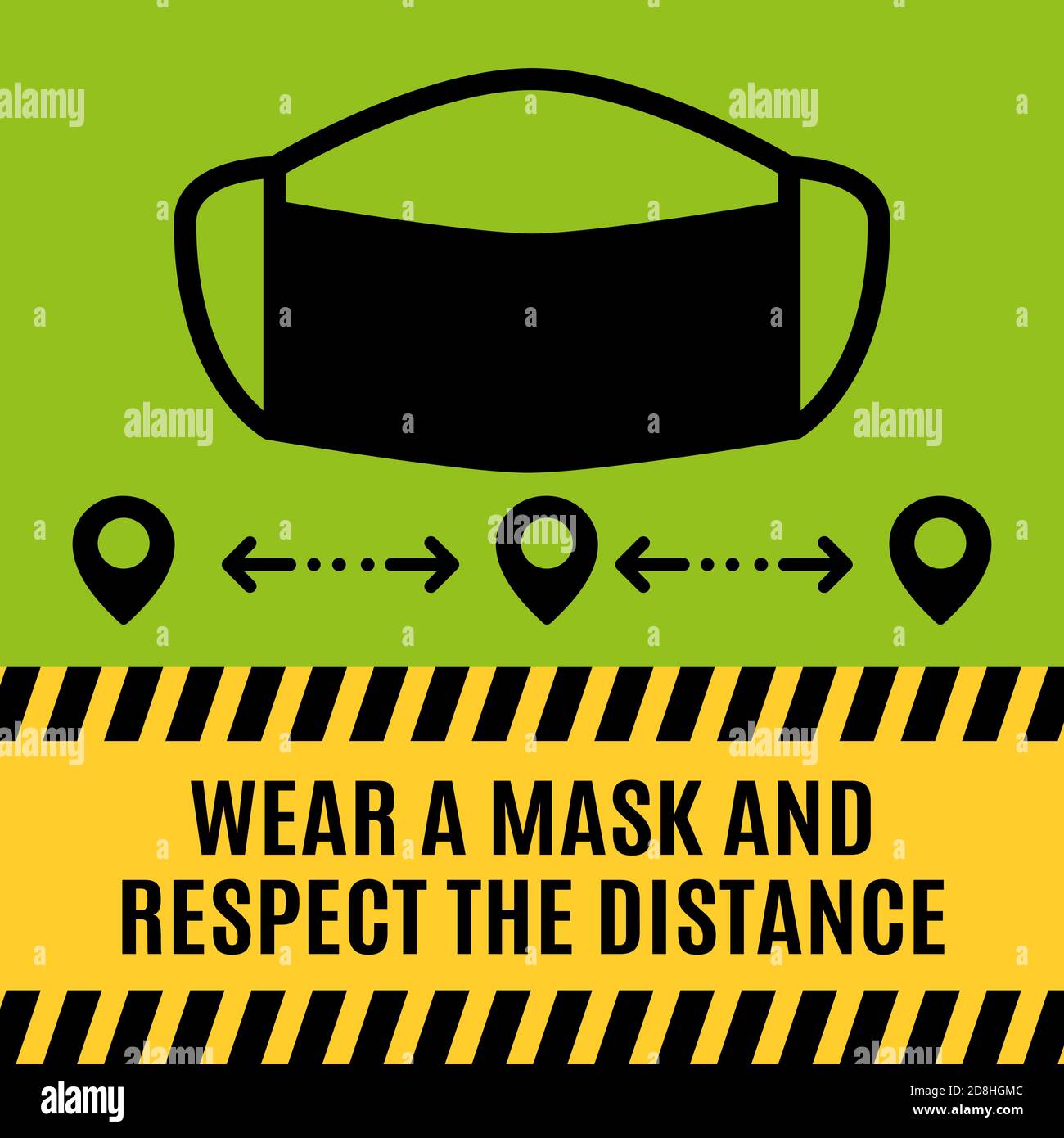 Masks Required Sign Horizontal Window Signage for Restaurants and ...