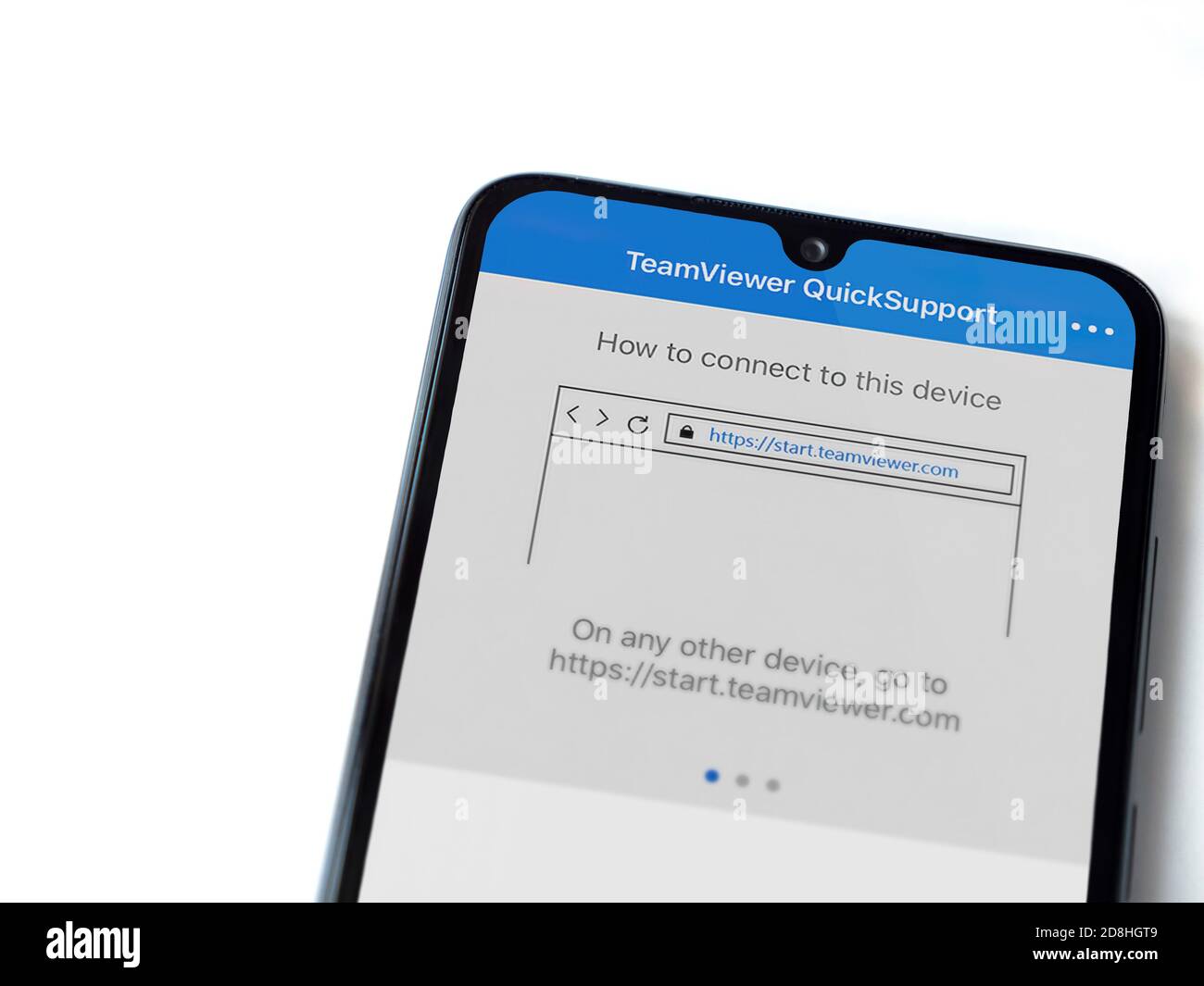 Lod, Israel - July 8, 2020: TeamViewer QuickSupport app launch screen ...