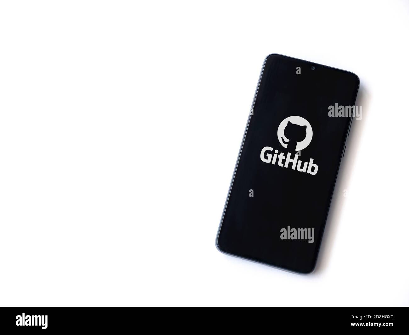 Lod, Israel - July 8, 2020: GitHub app launch screen with logo on the ...