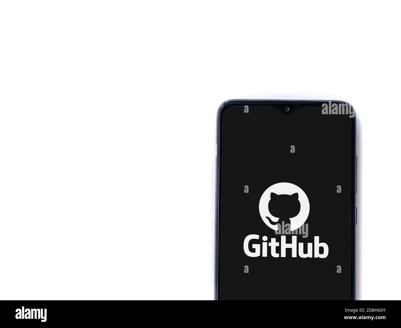 Lod, Israel - July 8, 2020: GitHub app launch screen with logo on the ...