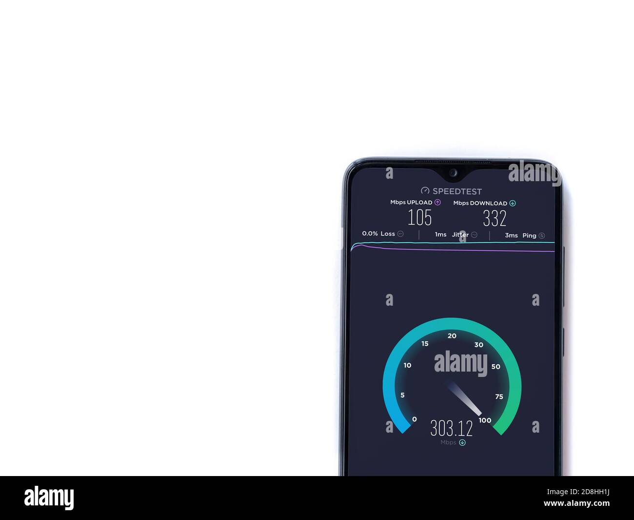 Lod, Israel - July 8, 2020: Speedtest app launch screen with logo on ...