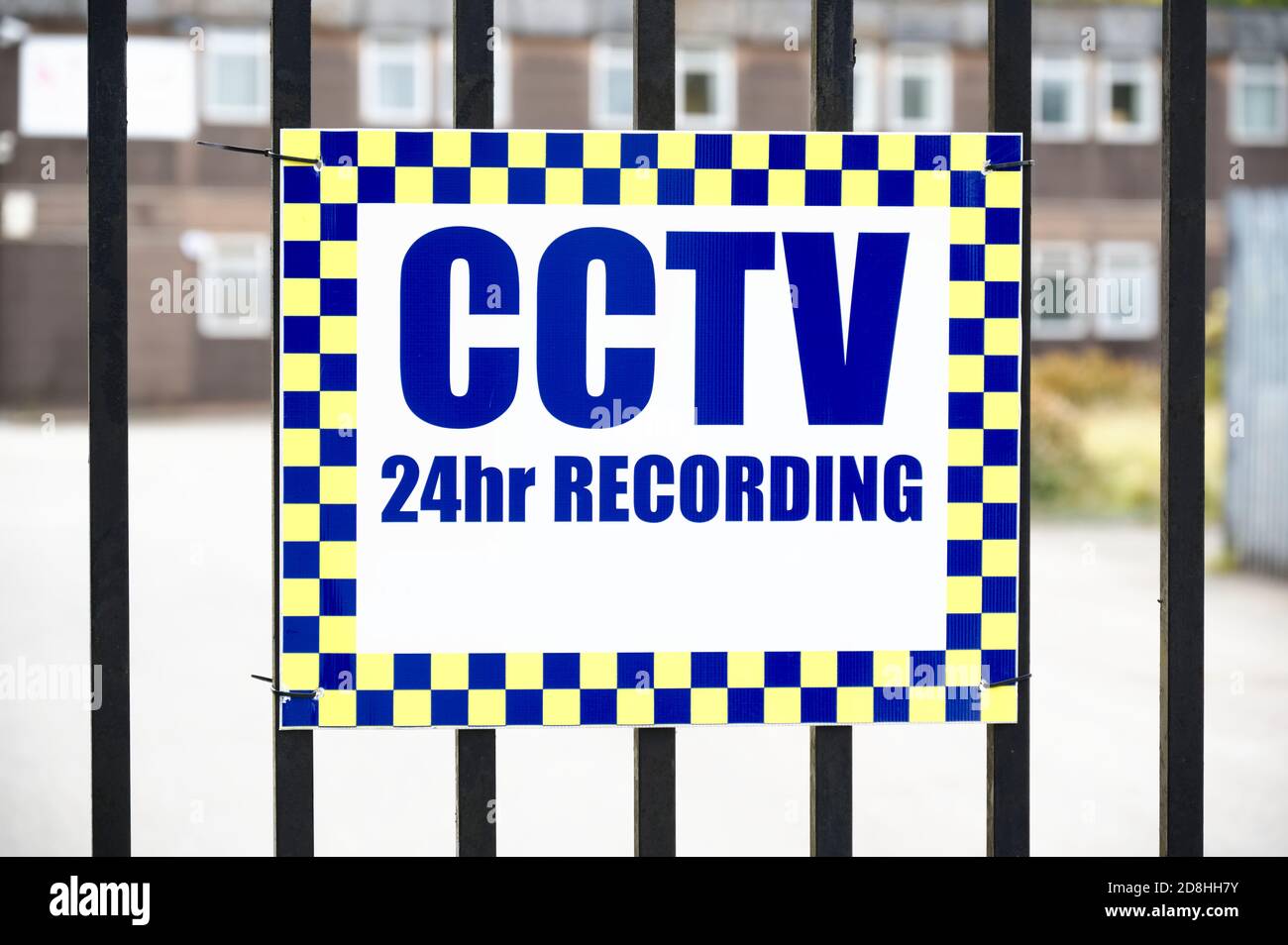 CCTV in operation 24 hours premises protected sign Stock Photo - Alamy