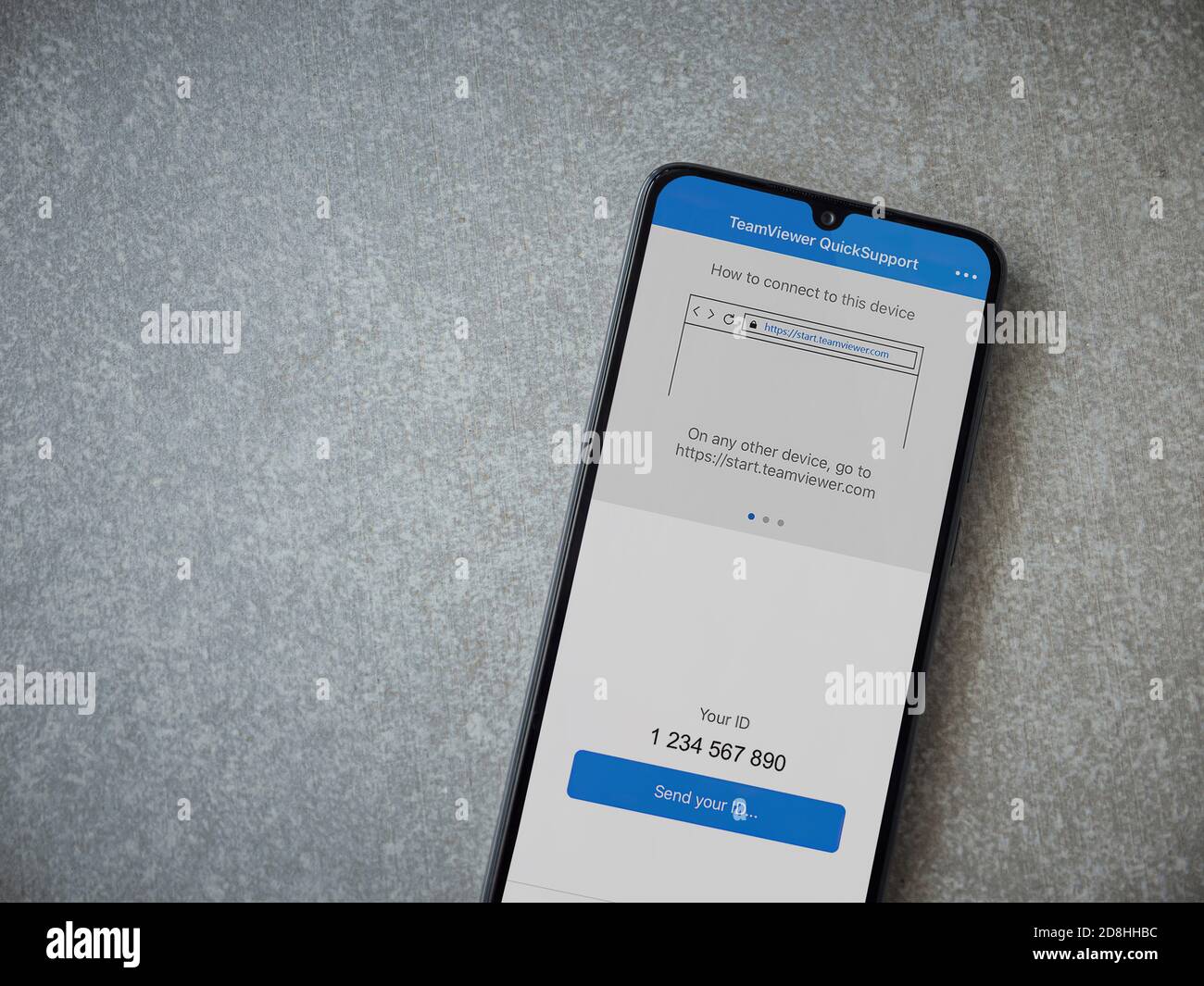 Lod, Israel - July 8, 2020: TeamViewer QuickSupport app launch screen ...