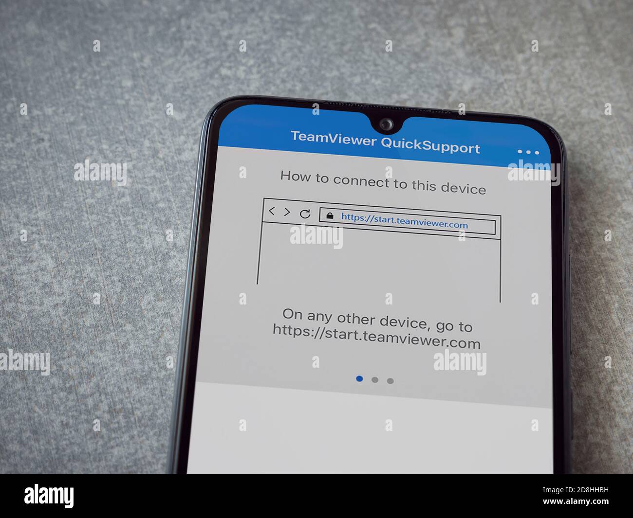 Lod, Israel - July 8, 2020: TeamViewer QuickSupport app launch screen ...