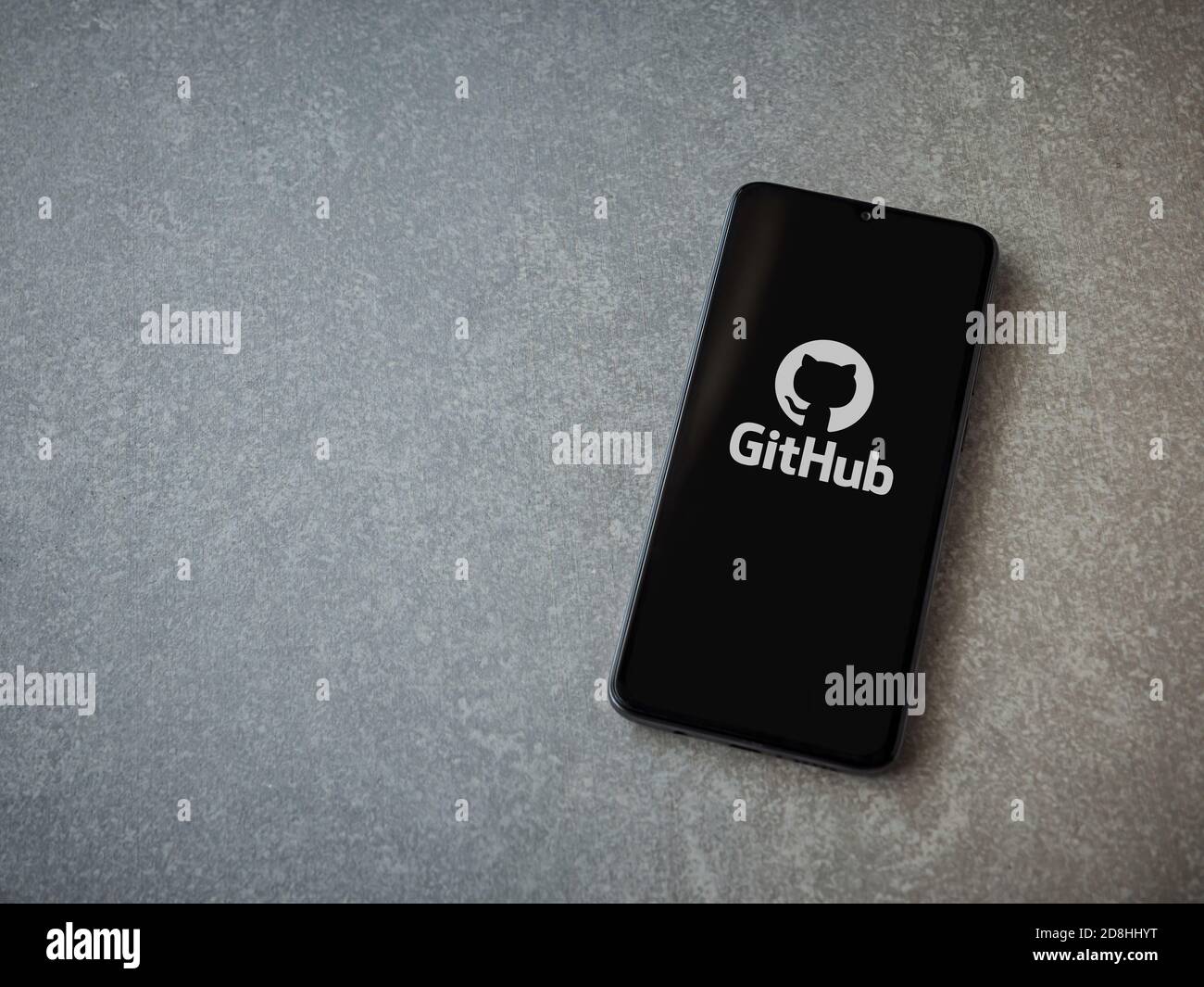 Lod, Israel - July 8, 2020: GitHub app launch screen with logo on the ...