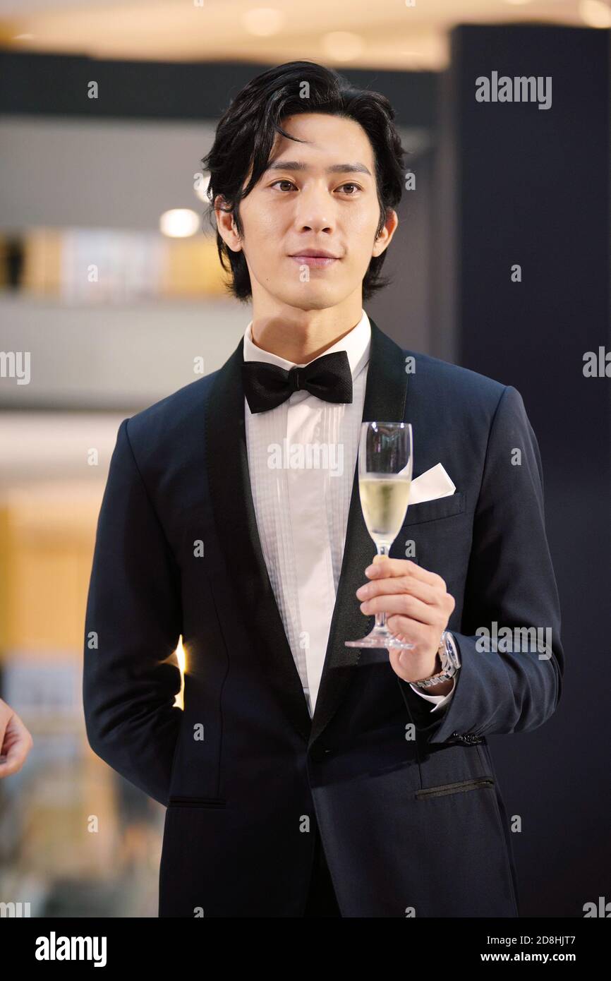 Chinese actor and singer Jing Boran attends an activity in Shanghai ...
