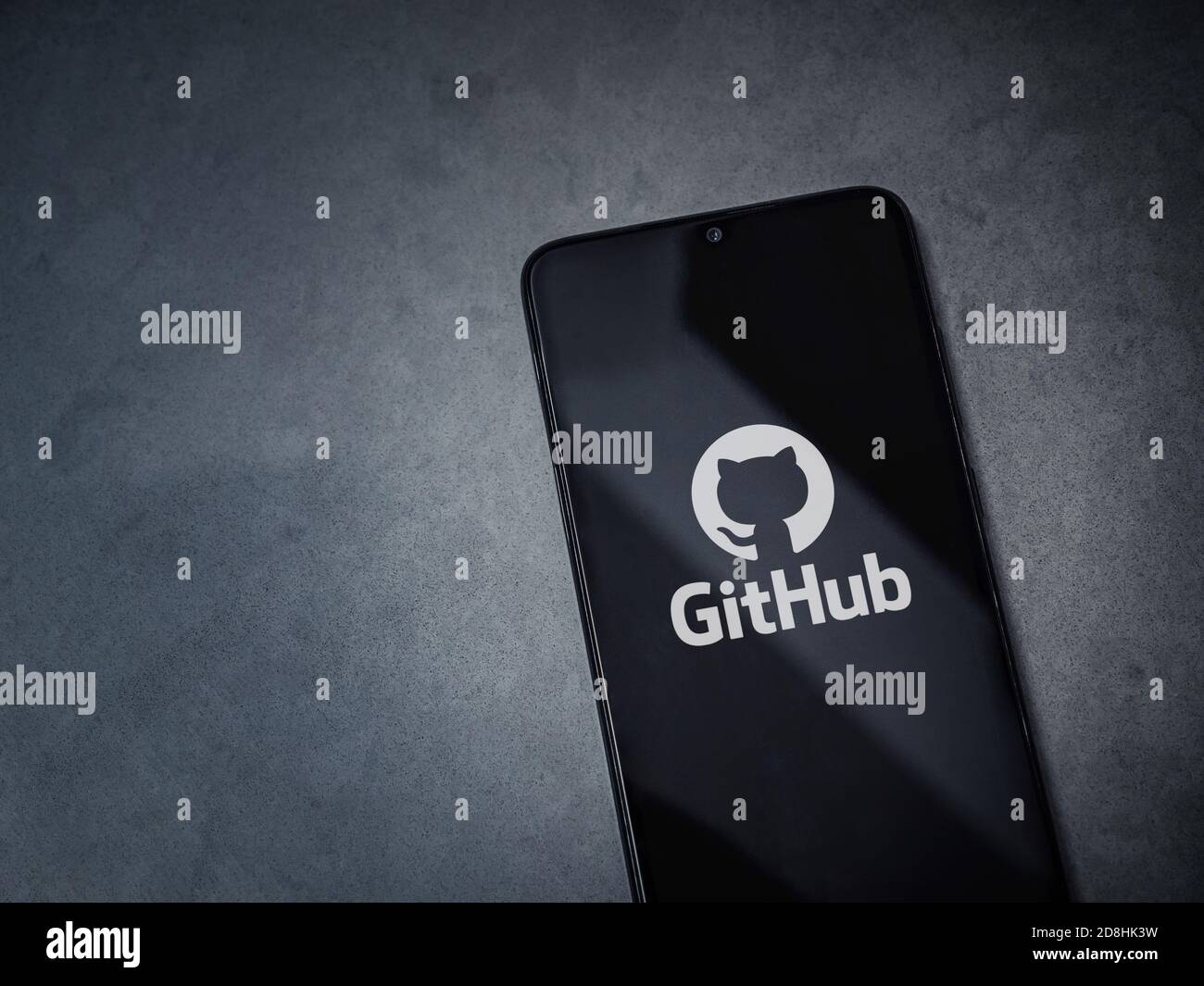Lod, Israel - July 8, 2020: GitHub app launch screen with logo on the ...
