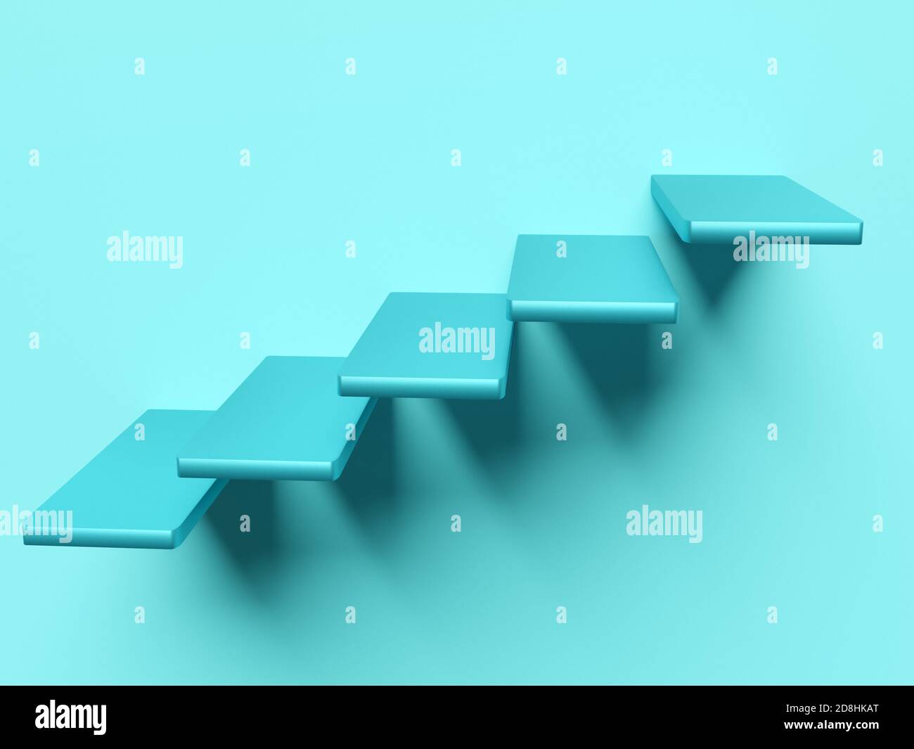 Abstract and concept staircase with steps in the wall. 3d rendering ...