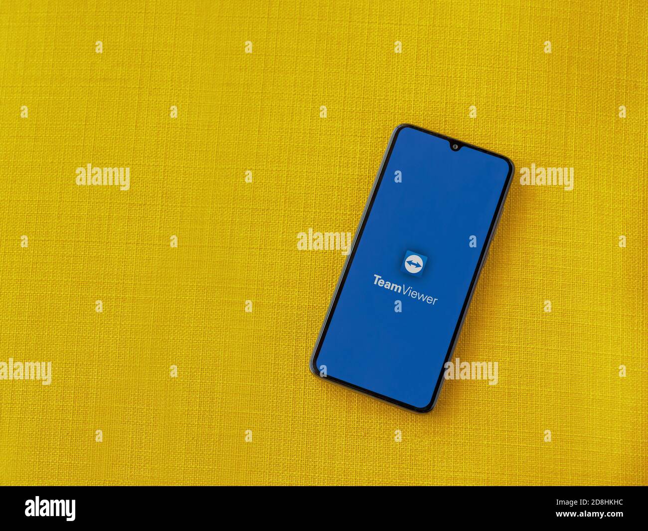Lod, Israel - July 8, 2020: TeamViewer app launch screen with logo on ...