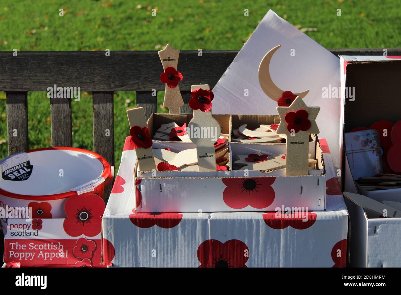 Scottish Poppy Appeal Interfaith Symbols Stock Photo - Alamy